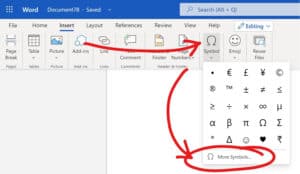 How to Add the Mail/Envelope Symbol in Word?