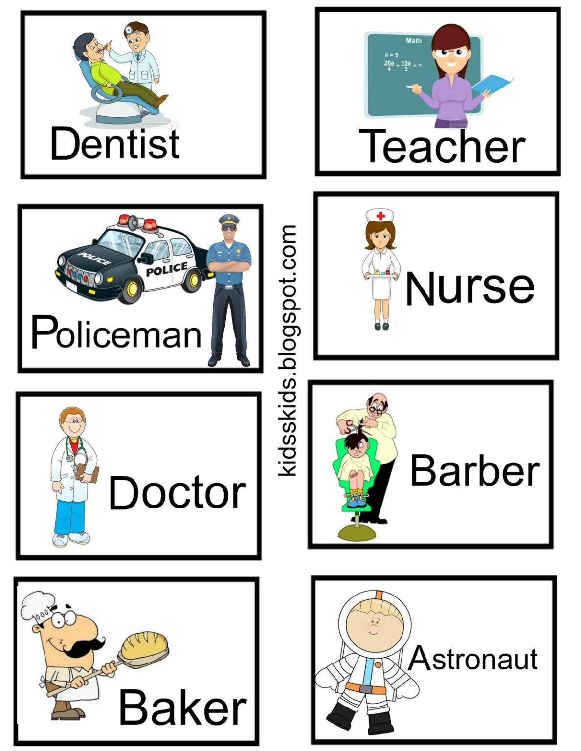 50 Free Printable Jobs and Occupations Flashcards for Kids: Fun and ...