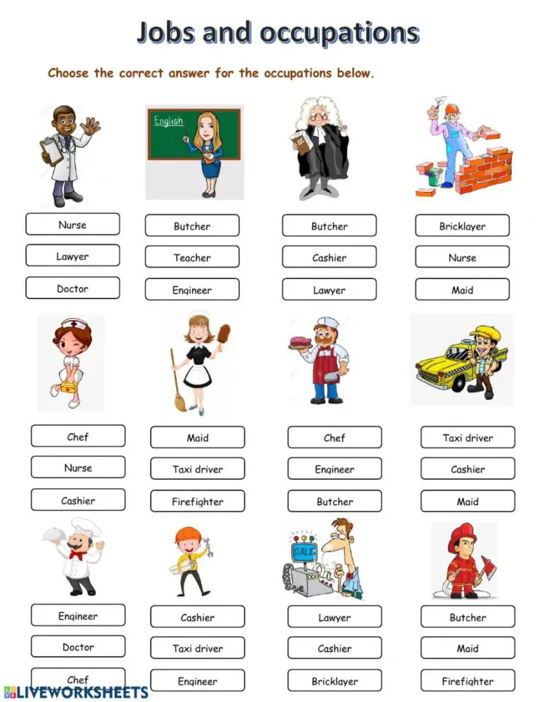 15 Free Printable Job Worksheets – Fun and Educational Career ...