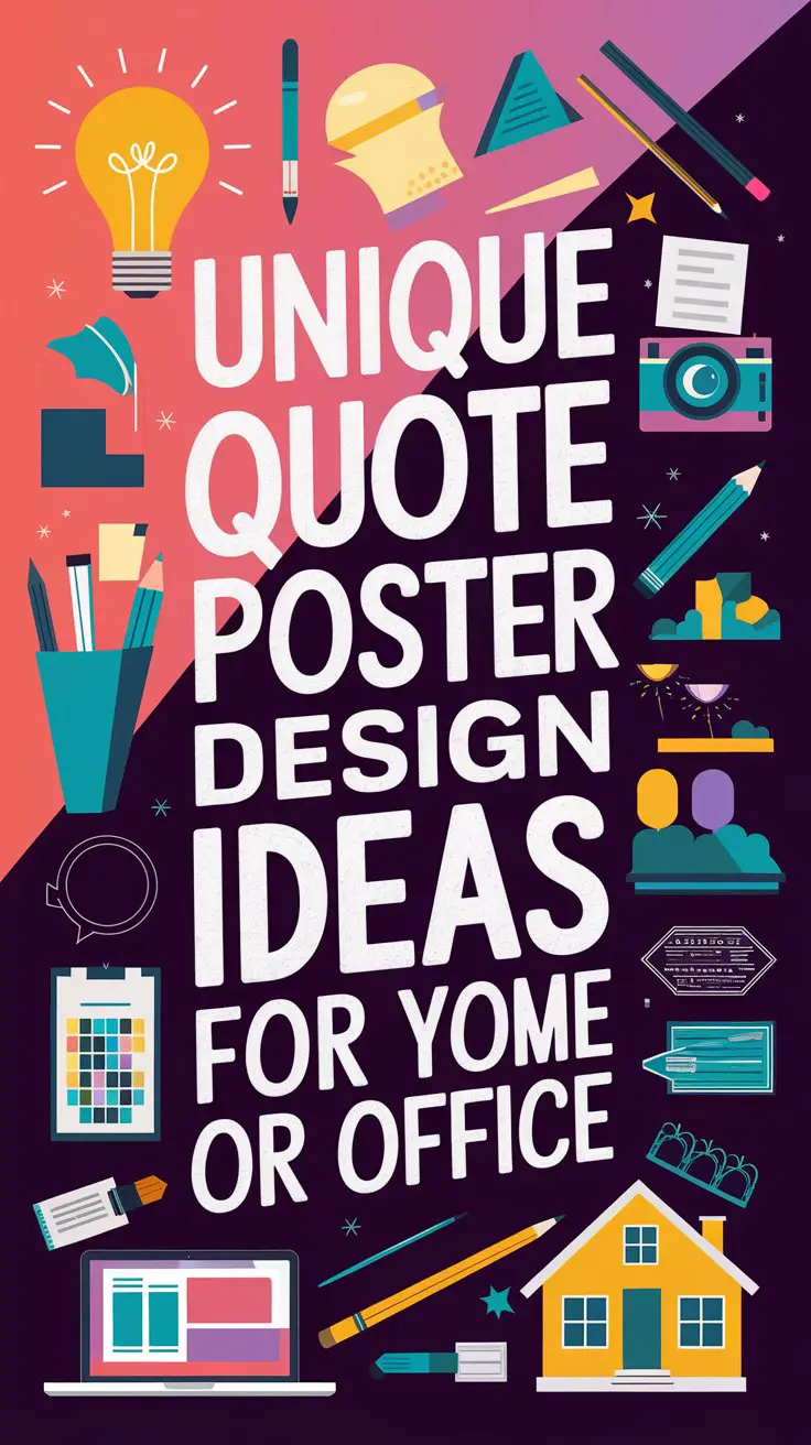 Unique Quote Poster Design Ideas for Your Home or Office
