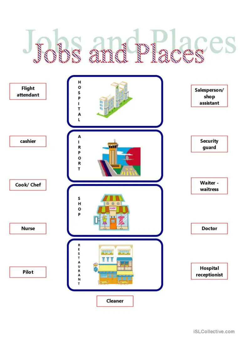 10 Fun Jobs and Places Worksheets for Kids to Learn and Explore