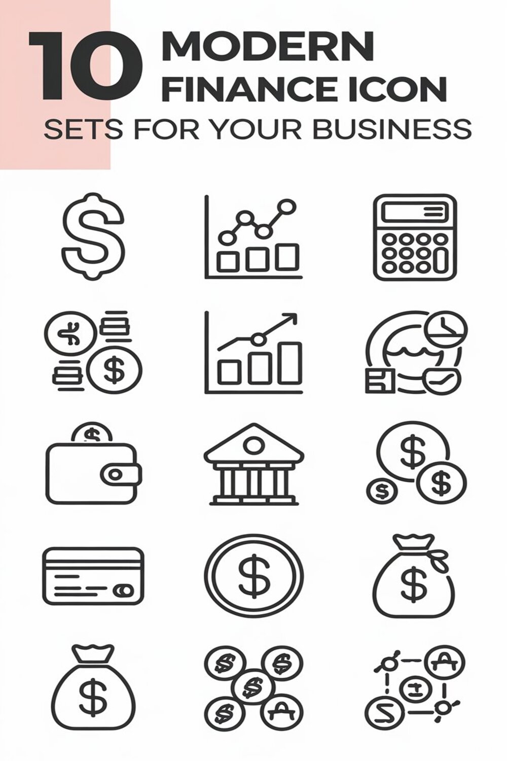 10 Modern Finance Icon Sets for Your Business: Stylish & Professional ...
