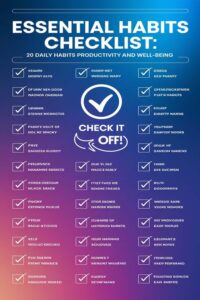 Essential Habits Checklist: 20 Daily Habits to Boost Productivity and ...