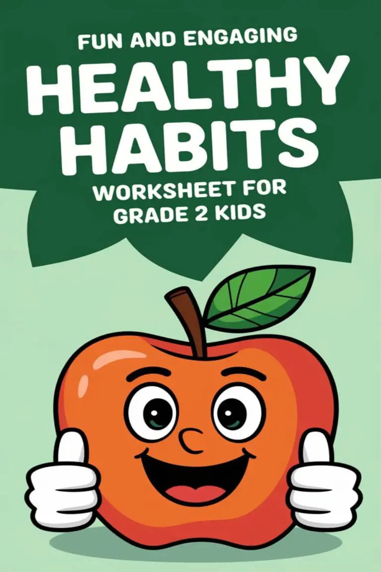 Fun and Engaging Healthy Habits Worksheet for Grade 2 Kids