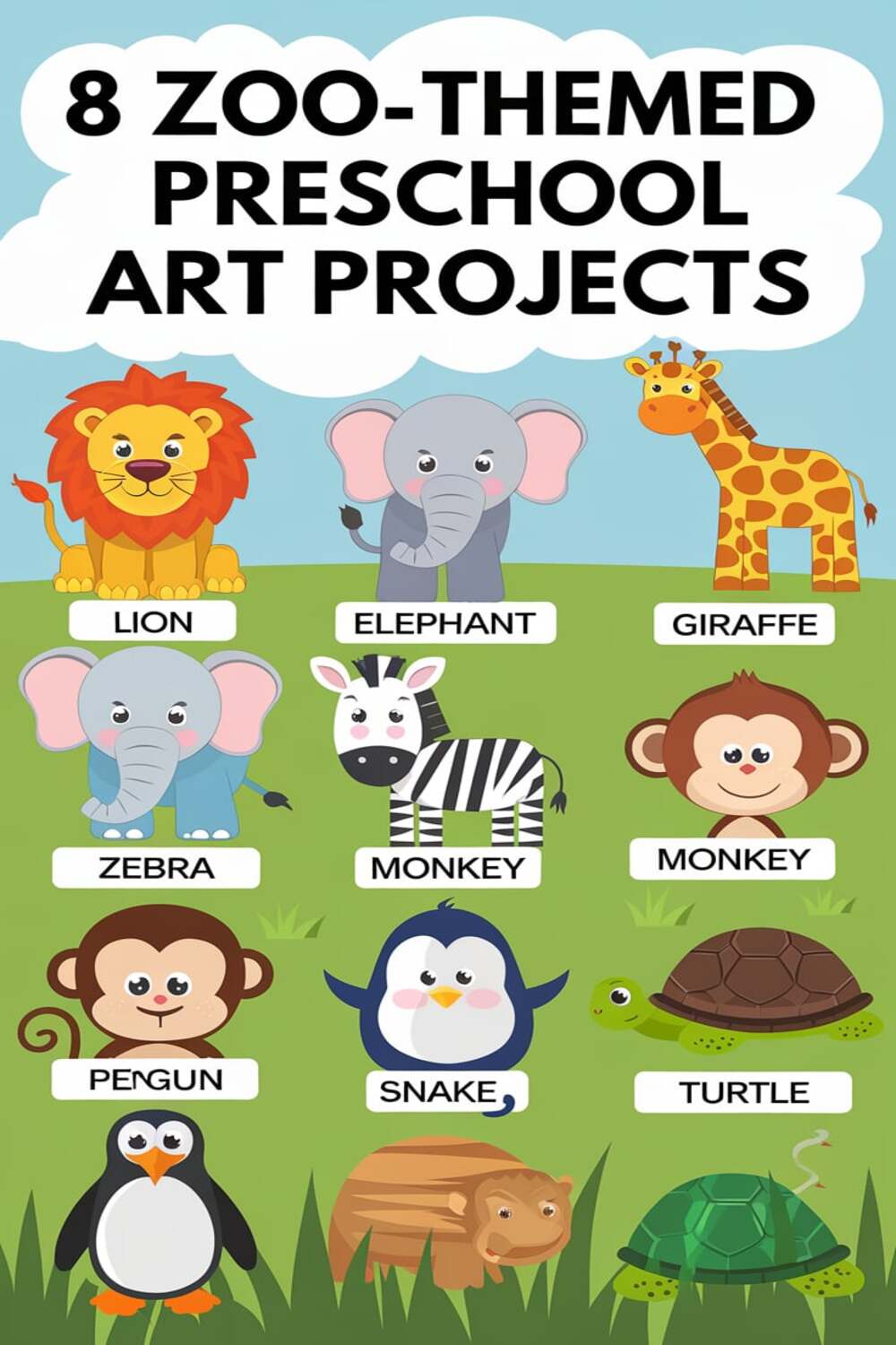 8 Fun & Easy Zoo-Themed Preschool Art Projects That Kids Will Love!